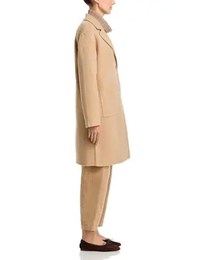 Eileen Fisher Notch Collar Wool Coat