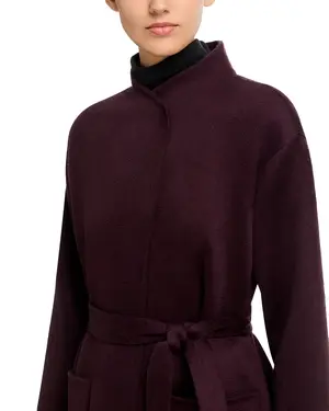 Eileen Fisher High Collar Wool Coat