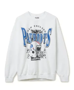 Junk Food Clothing Nfl New England Patriots Crew Fleece - White