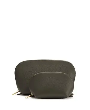 Cuyana Travel Case Set Dark Olive