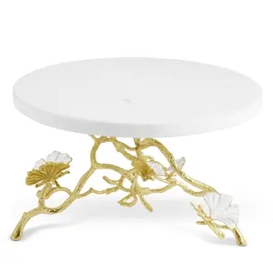 Michael Aram Butterfly Gingko Gold Tone Cake Stand