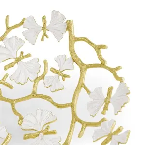 Michael Aram Butterfly Gingko Gold Tone Bread Basket