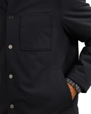 REISS Parker Long Sleeve Nylon Patch Pocket Overshirt