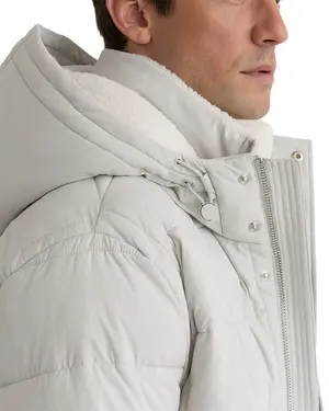 REISS Long Sleeve Borg Lined Quilted Puffer Jacket