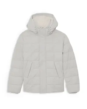 REISS Long Sleeve Borg Lined Quilted Puffer Jacket