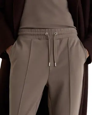 REISS Premier Interlock Drawstring Jogger Pants - Light Brown
