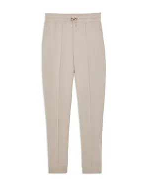 REISS Premier Interlock Drawstring Jogger Pants - Stone
