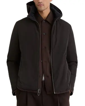REISS Devonay Reversible Puffer Jacket - Navy/brown