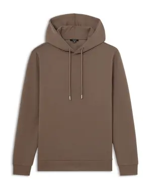 REISS Fabien Interlock Hoodie - Light Brown