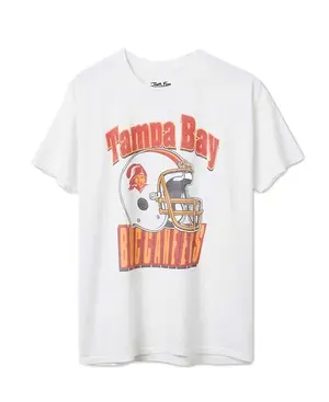Junk Food Clothing Nfl Tampa Bay Buccaneers Throwback Helmet Tee - White