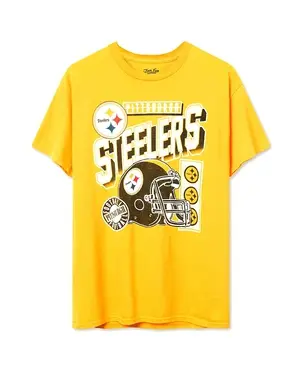 Junk Food Clothing Nfl Pittsburgh Steelers Checkdown T-shirt - Yellow