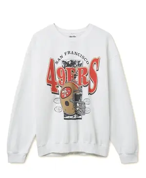 Junk Food Clothing Nfl San Francisco 49ers Crew Fleece - White