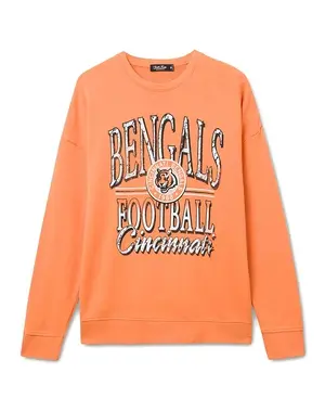 Junk Food Clothing Nfl Cincinnati Bengals Lateral Crew Fleece - Orange