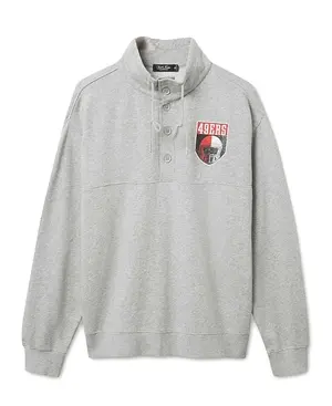 Junk Food Clothing Nfl San Francisco 49ers Slant Fleece - Heather Grey