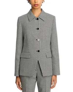 Elie Tahari Greta Checked Jacket