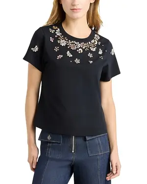 Cinq À Sept Embellished Top - Black