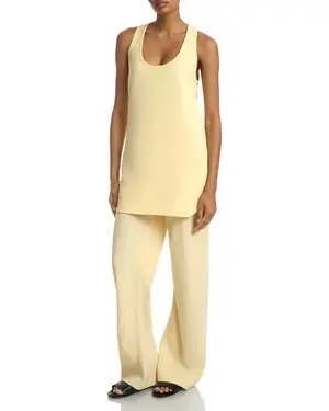 Wardrobe.NYC Crepe Bias Cut Pants - Butter