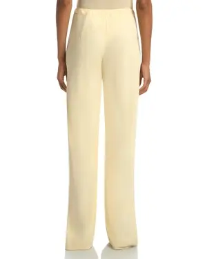 Wardrobe.NYC Crepe Bias Cut Pants - Butter