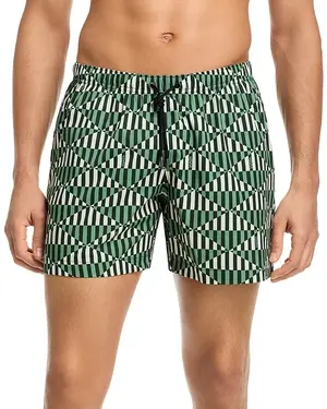 YUASA MENSWEAR Vertigo Diamonds Swim Shorts - Green