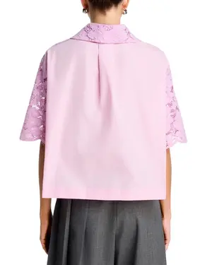 PATOU Cropped Lace Blouse