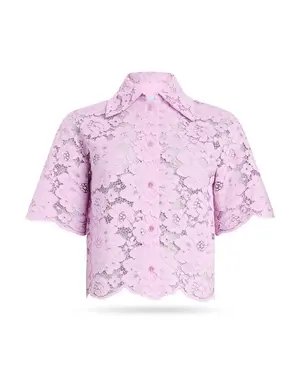 PATOU Cropped Lace Blouse