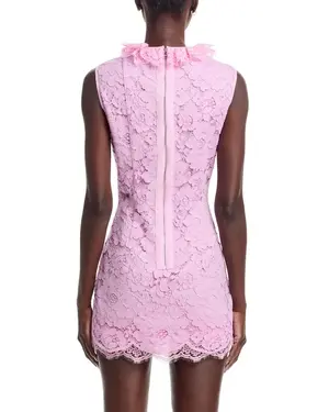 PATOU Sleeveless Lace Mini Dress - Pink