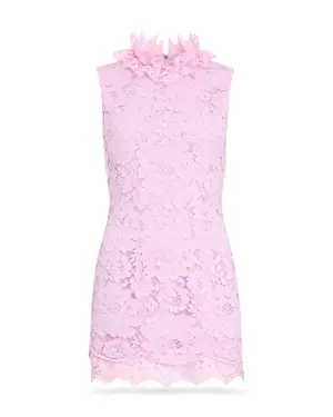 PATOU Sleeveless Lace Mini Dress - Pink