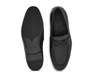 FERRAGAMO Slip-on Deerskin Loafers - Nero