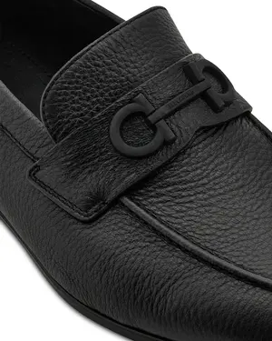 FERRAGAMO Slip-on Deerskin Loafers - Nero