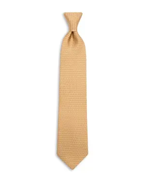 FERRAGAMO Silk Classic Gancini Link Tie - F.giallo