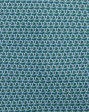 FERRAGAMO Silk Gancini Link Neck Tie - F.verde