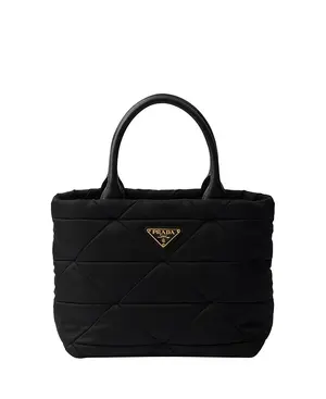 Prada Small Padded Re-nylon Tote - Black