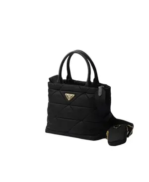 Prada Small Padded Re-nylon Tote - Black