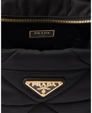 Prada Small Padded Re-nylon Tote - Black