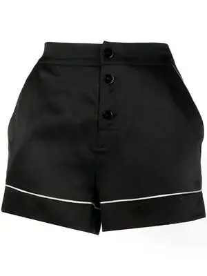 Agent Provocateur High-waisted Pyjama Shorts - Black