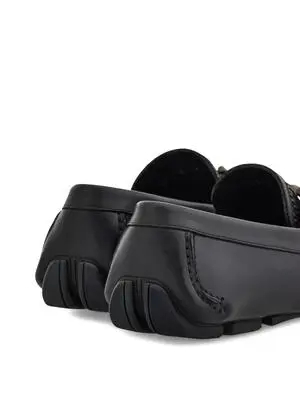 FERRAGAMO Woven Gancini-buckle Loafers