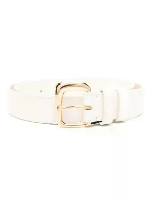 Jacquemus La Ceinture Ovalo Leather Belt - White
