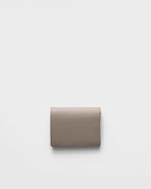 Prada Small Saffiano Leather Wallet - Grey