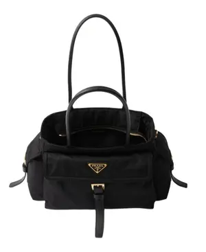 Prada Explore Medium Re-nylon And Leather Tote Bag