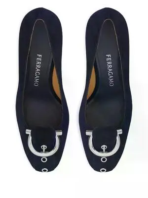 FERRAGAMO 70mm Gancini Block-heel Pumps