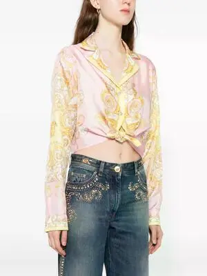 Versace Printed Silk Twill Shirt