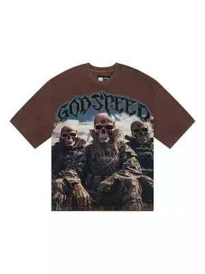 GODSPEED Squadron Graphic T-shirt - Brown
