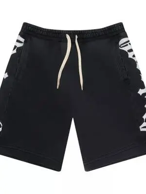 GODSPEED Courtside Pattern Track Shorts - Black