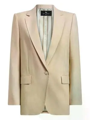 Etro Jacquard Paisley Single-breasted Blazer - Neutrals