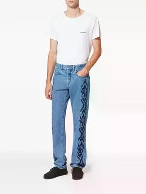 MARANT Embellished Straight Leg Jeans - Blue