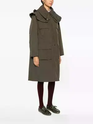 Barbour Hooded Ruffled Jacket