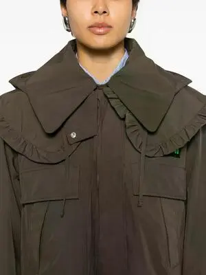 Barbour Hooded Ruffled Jacket