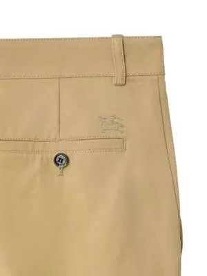 Burberry Cotton Twill Chinos With Embroidered Logo
