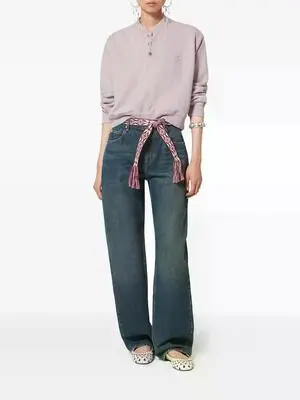 MARANT ETOILE Simony Embroidered Sweatshirt - Pink
