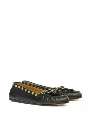 Isabel Marant Étoile Studded Tassel Loafers - Black